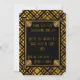 Art Deco Black and Gold Wedding Thank You Card | Zazzle