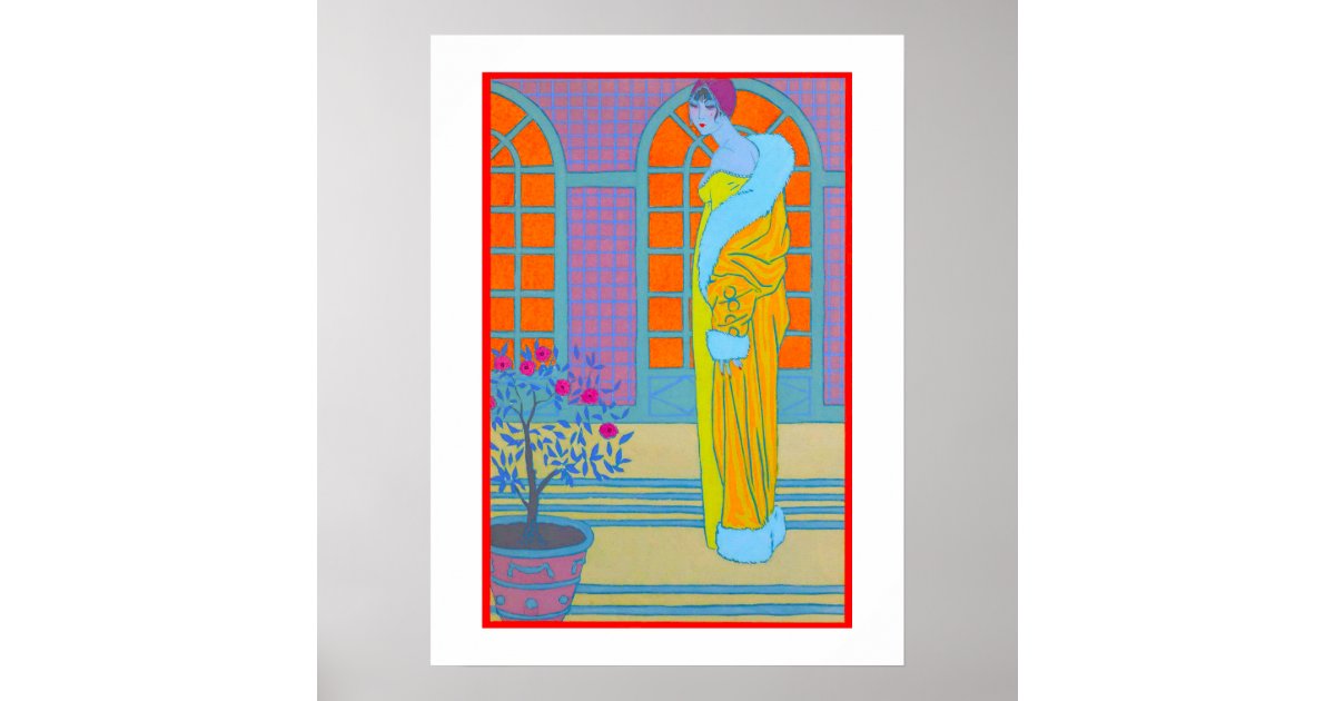 Art Deco Fashion Illustration by George Barbier Poster | Zazzle