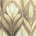Art Deco Tulip Gold Sepia Pattern Wallpaper | Zazzle