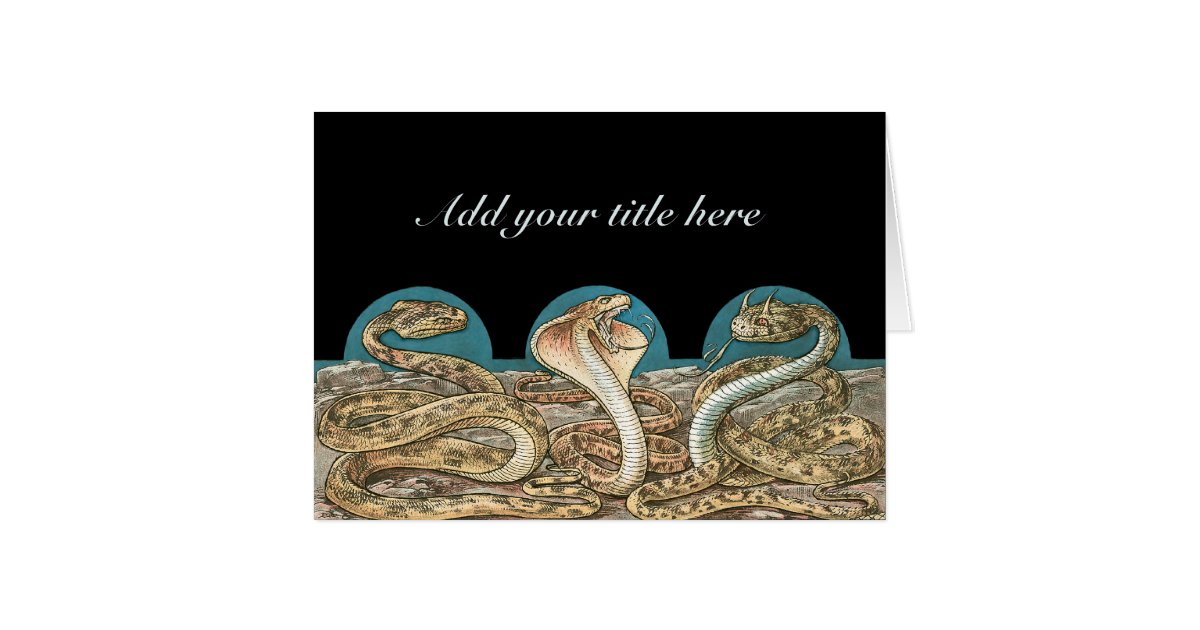 Art Nouveau Snake Trio | Zazzle