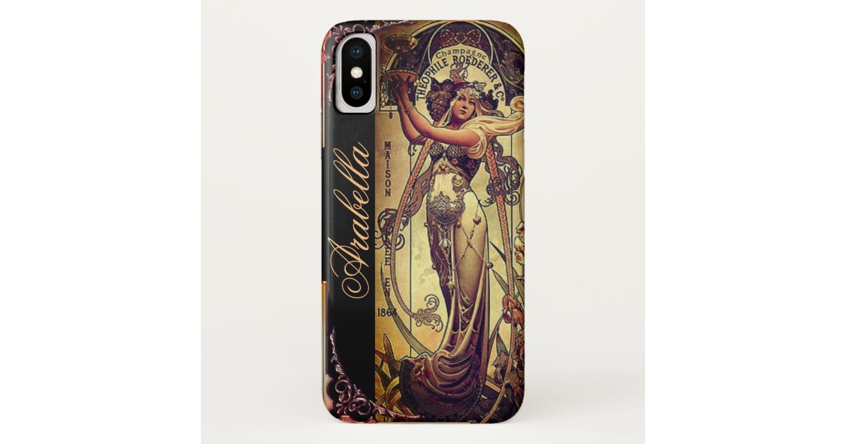 Art nouveau woman elegant advertisement hingre Case-Mate iPhone case ...