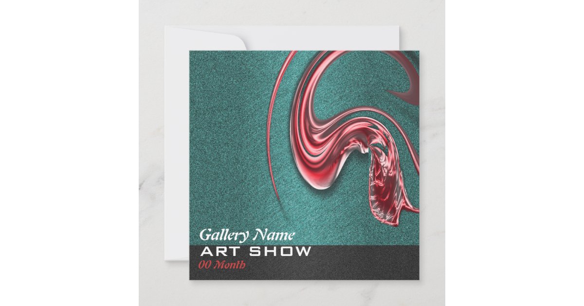 Art show gallery exhibition opening CUSTOMIZE Invitation | Zazzle