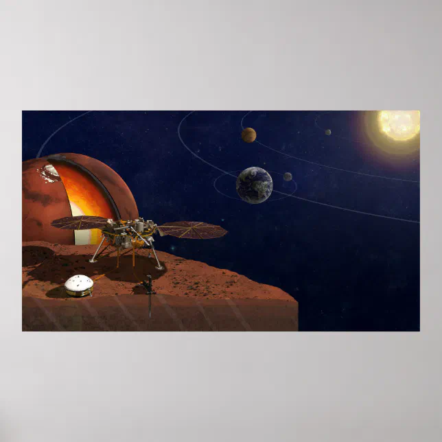 Artist's Rendition Of The Insight Lander. Poster | Zazzle