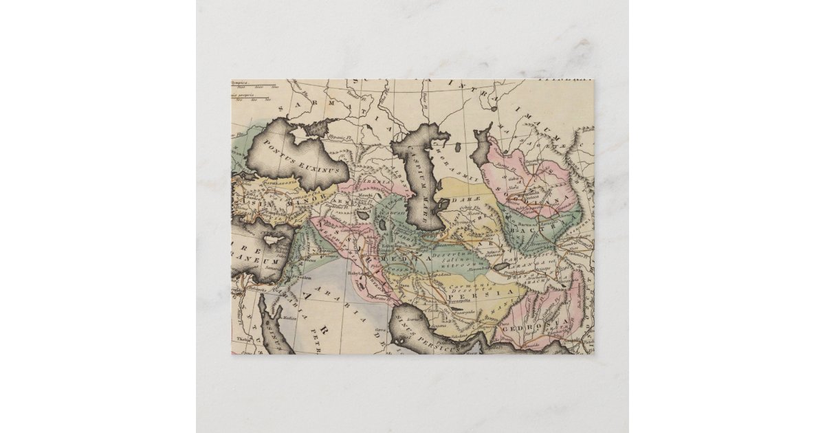 Asia Atlas Map Postcard | Zazzle
