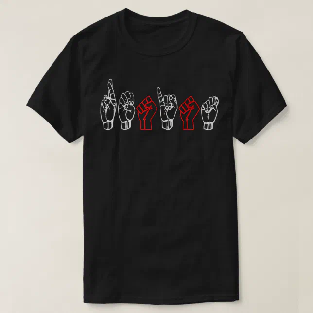 ASL American Sign Language RESIST T great gift T-Shirt | Zazzle