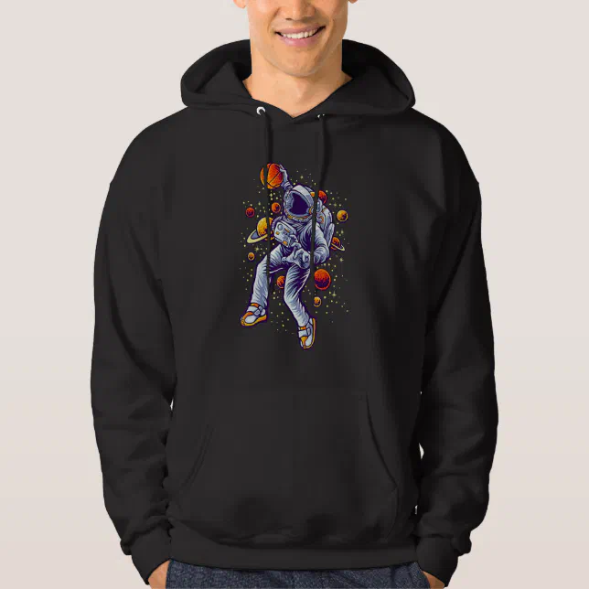 Astronaut Slam Dunk - Basketball Space Hoodie | Zazzle