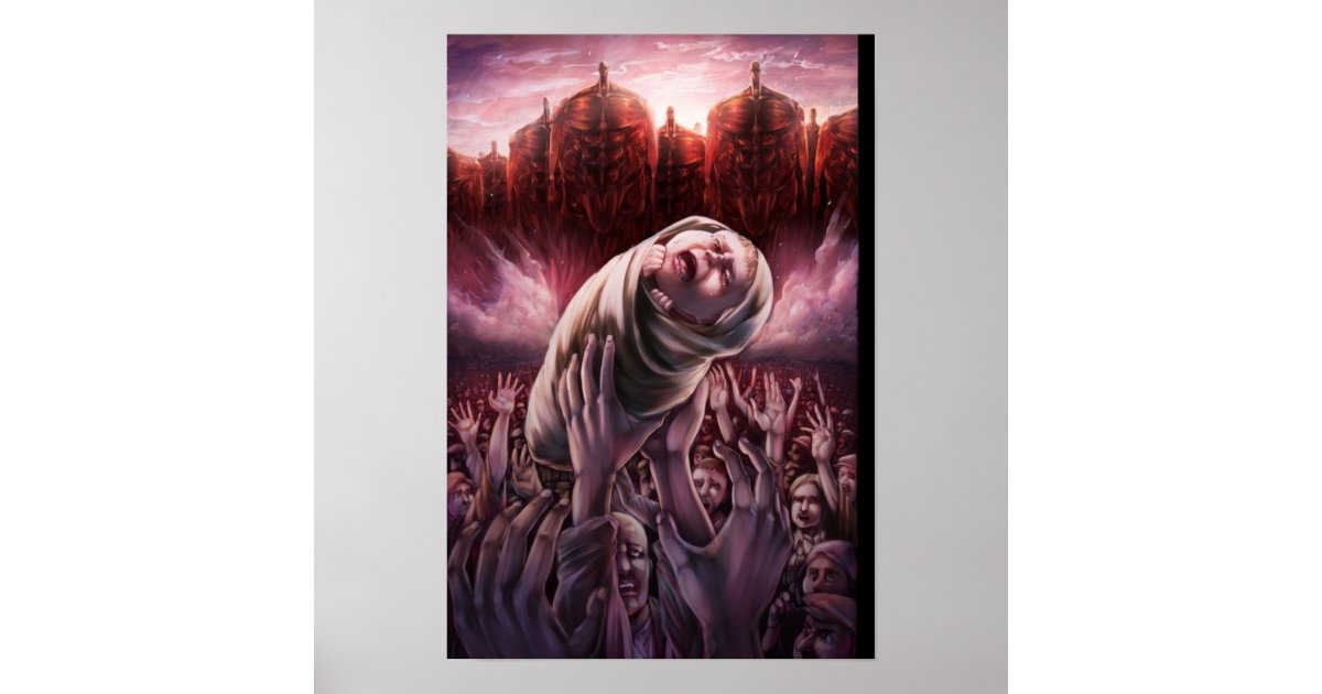 Attack on titan the great rumbling poster | Zazzle