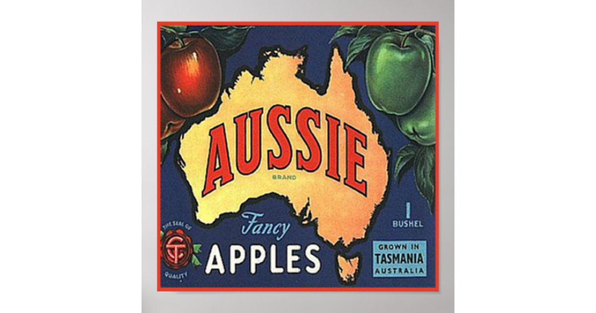 Aussie Apples Poster | Zazzle