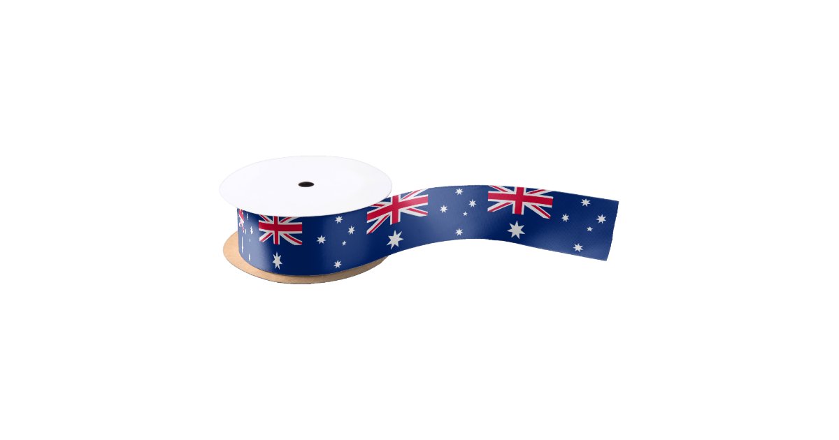 Aussie flag ribbon satin ribbon | Zazzle