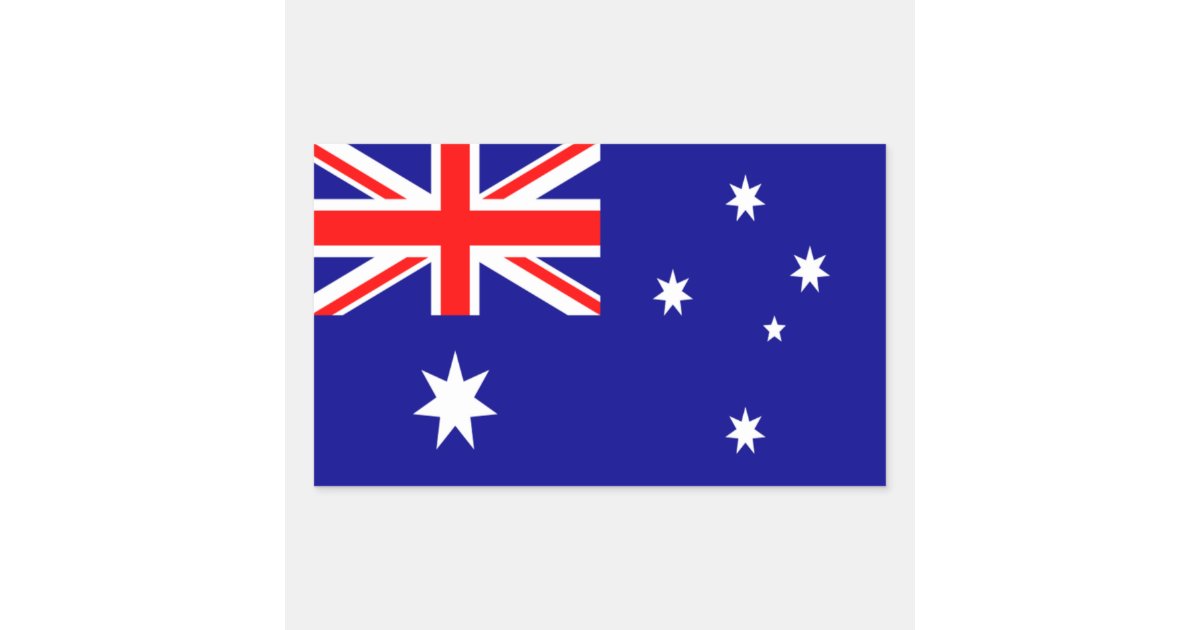Australia Flag Rectangle Sticker | Zazzle