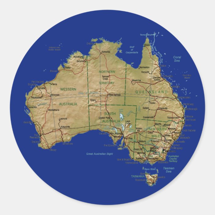 Australia Map Sticker | Zazzle