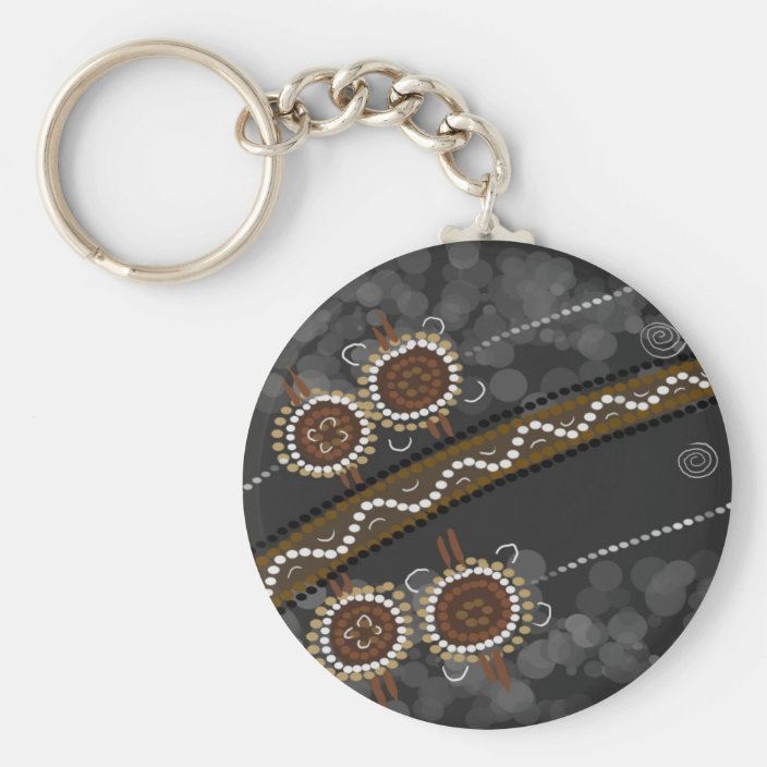 Australian Aboriginal Art - Lost Tribes Key Ring | Zazzle.com.au