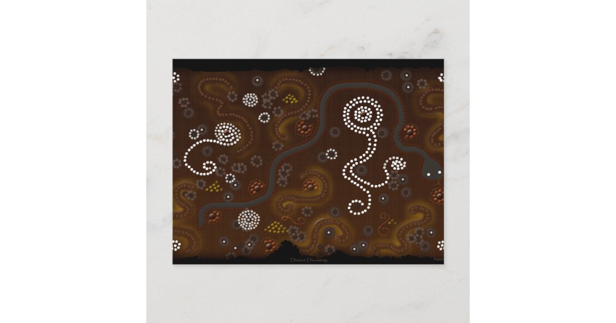 Australian Aboriginal Desert Art Postcard | Zazzle
