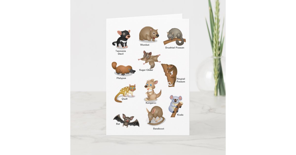 Australian Animal Greeting Card | Zazzle