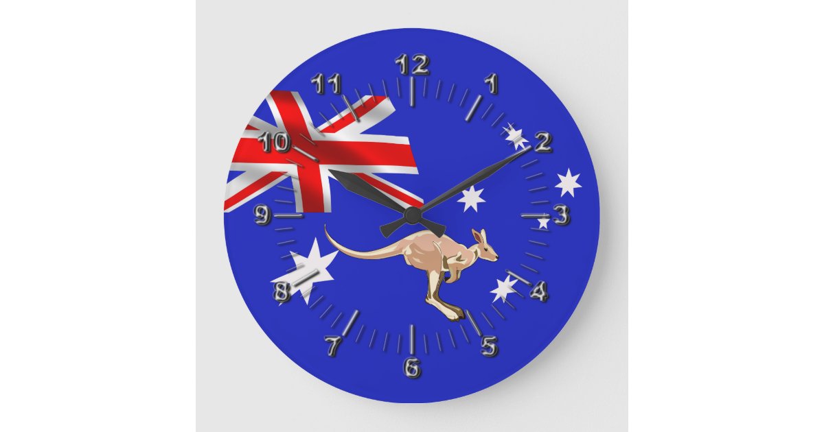 Australian flag large clock | Zazzle