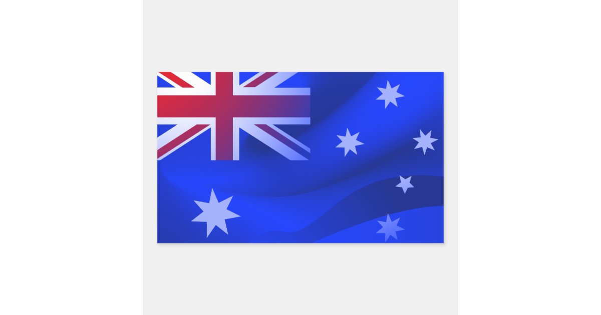 Australian flag rectangular sticker | Zazzle