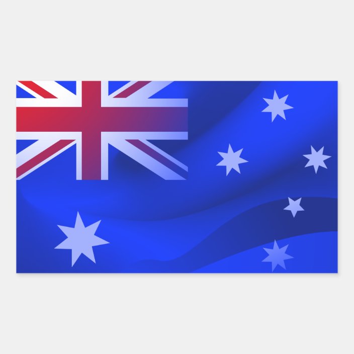 Australian flag rectangular sticker | Zazzle.com.au