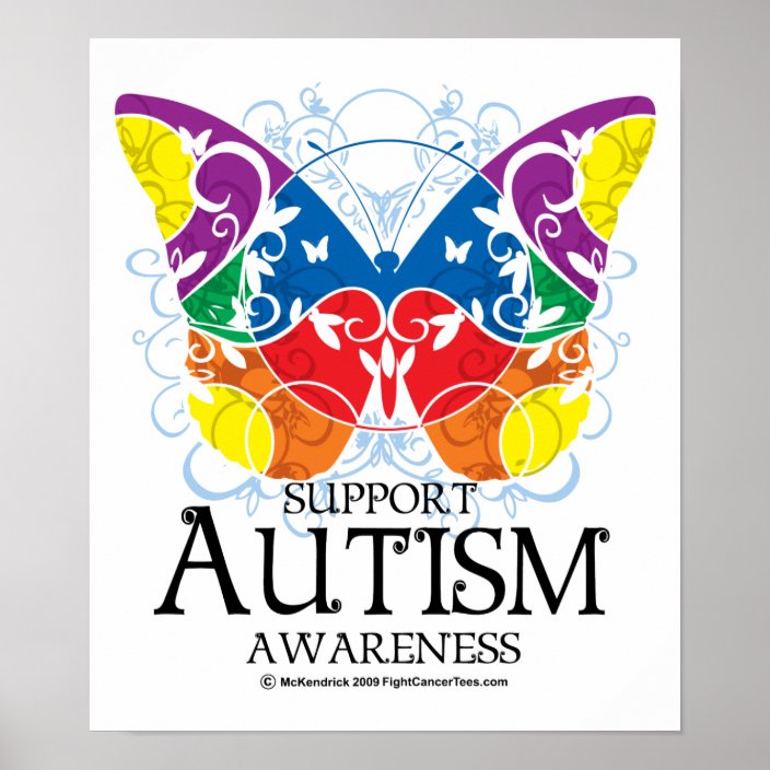 Autism Butterfly Poster | Zazzle.com.au