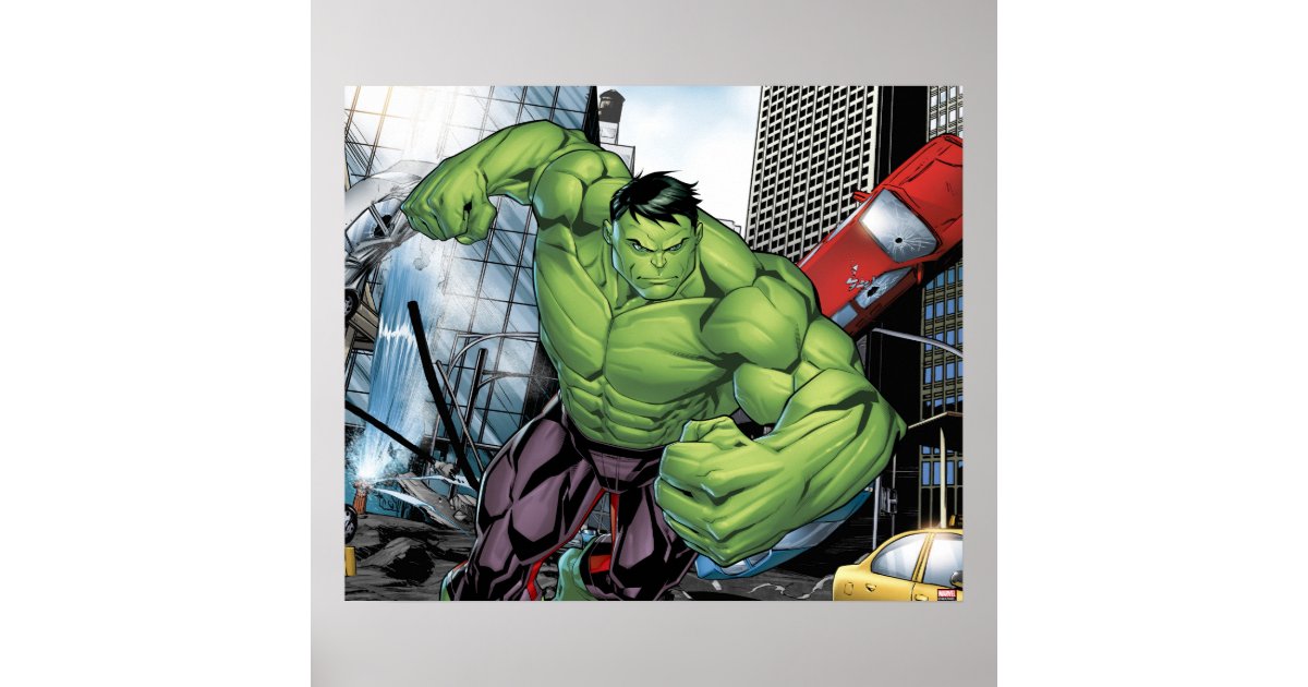 Avengers Classics | Hulk Charge Poster | Zazzle
