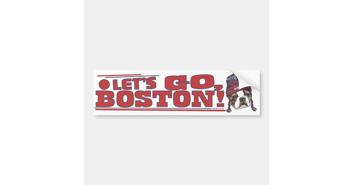 Awesome Boston Fan Red Cap Bumper Sticker | Zazzle
