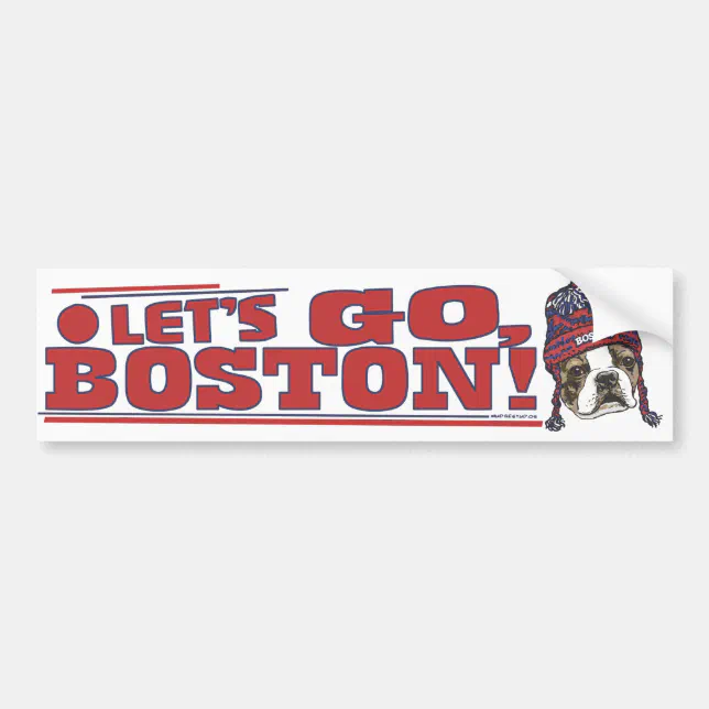 Awesome Boston Fan Red Cap Bumper Sticker | Zazzle