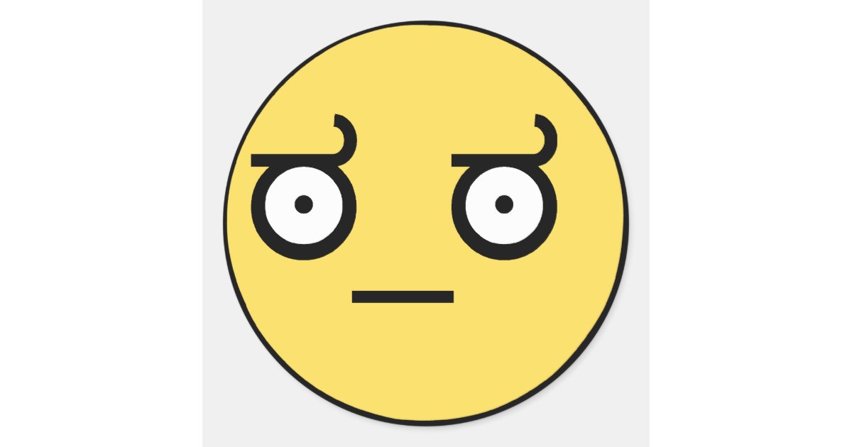 Awesome Disapproval Face Classic Round Sticker | Zazzle