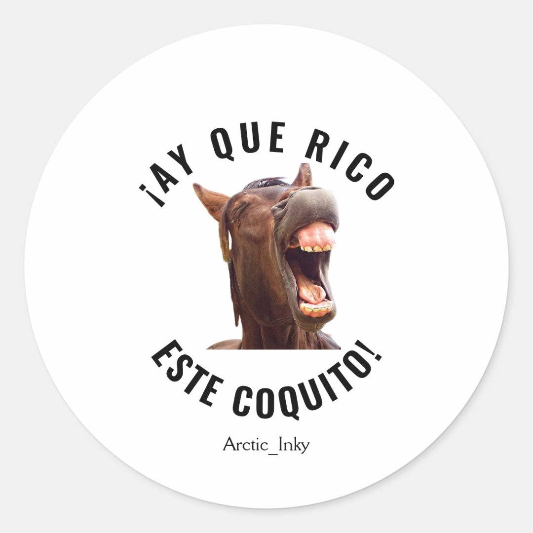 ¡Ay Que Rico Este Coquito! Classic Round Sticker | Zazzle