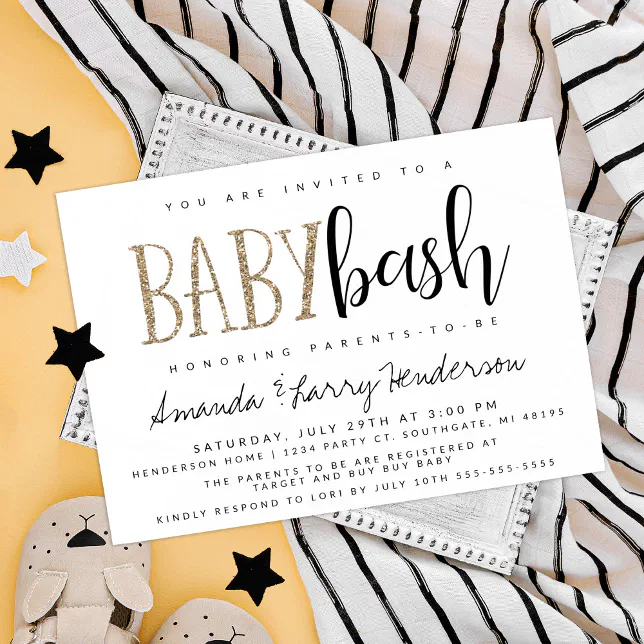 Baby Bash, Couples Baby Shower Invitation | Zazzle