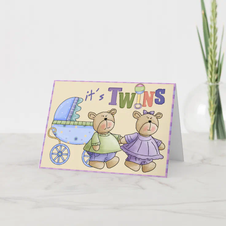 Baby Twins Card | Zazzle