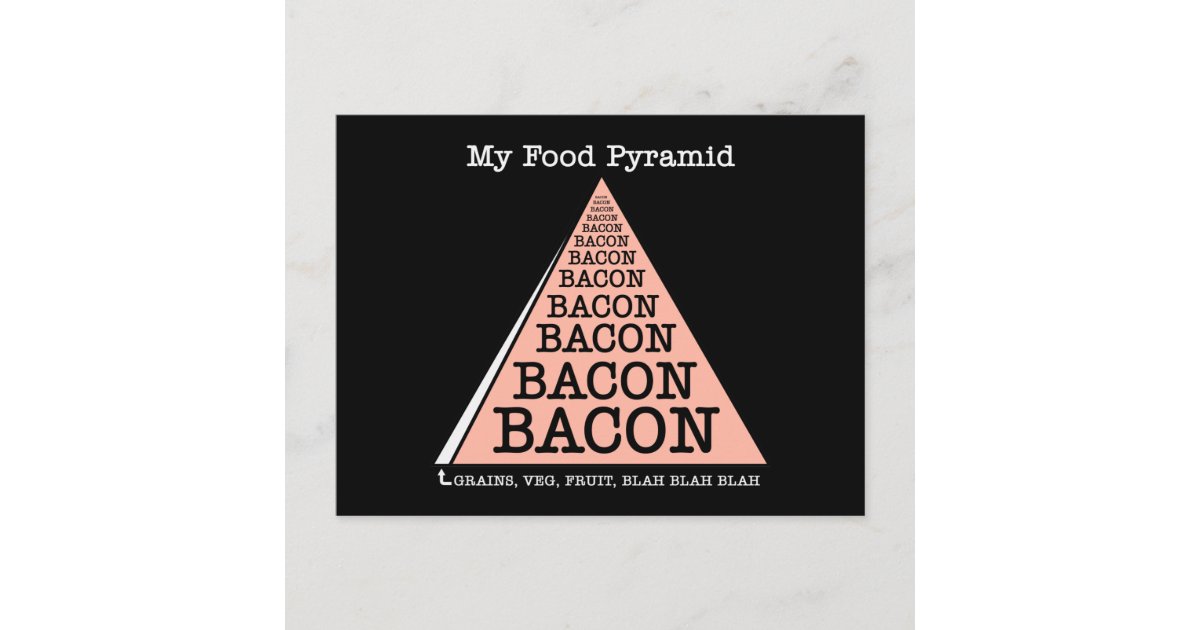 Bacon Food Pyramid Postcard | Zazzle