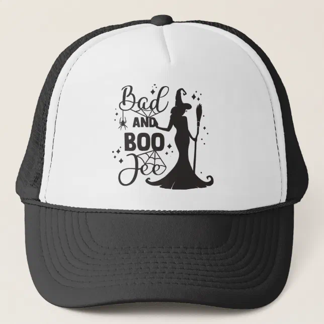 Bad and Boo Jee Halloween Trucker Hat | Zazzle