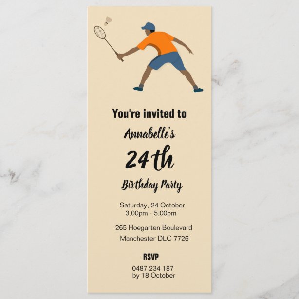 Badminton Invitations | Zazzle AU