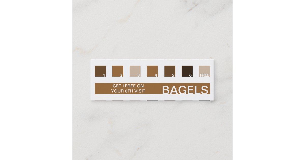 BAGELS customer appreciation (mod squares) Loyalty Card | Zazzle