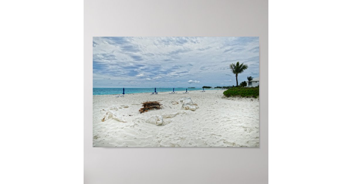 Bahamas Beach Fire Pit Poster | Zazzle