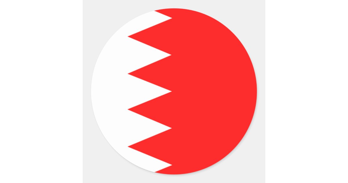 Bahrain National Flag Classic Round Sticker | Zazzle