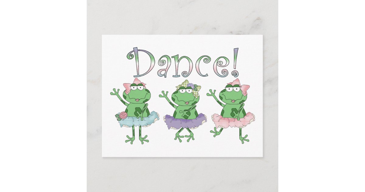 Ballerina Dance Frogs Postcard | Zazzle
