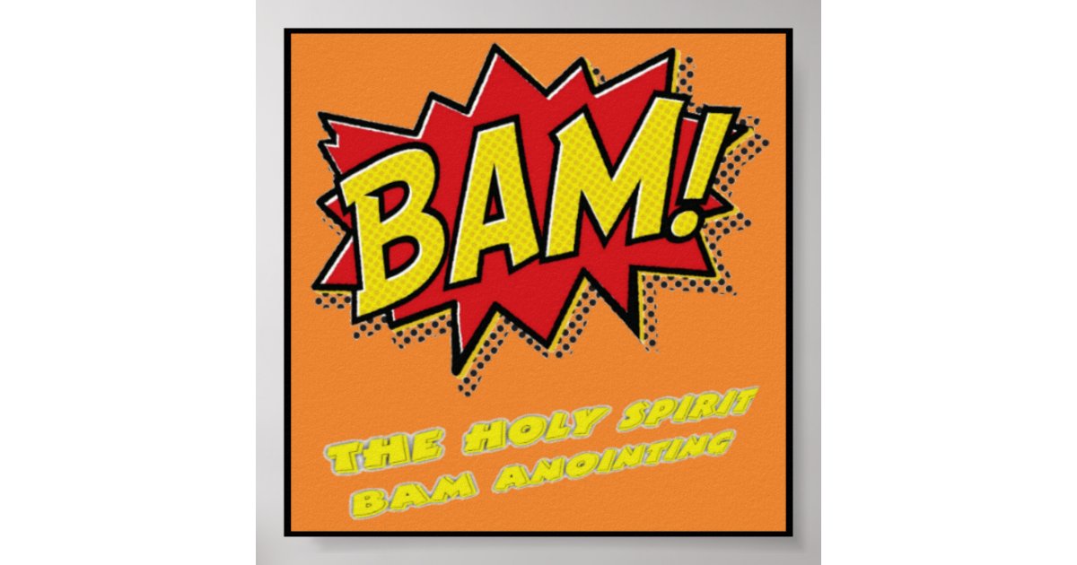 Bam! Comic Poster. This is a lovely comic saying Poster | Zazzle