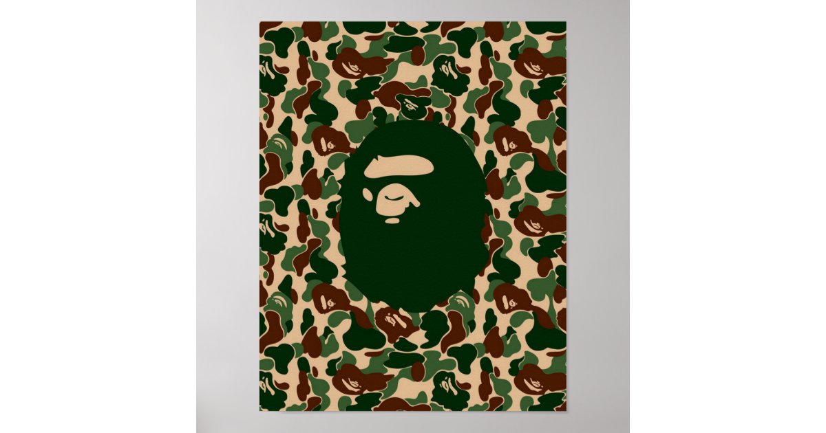 bape Camo monkey hypebeast Poster | Zazzle