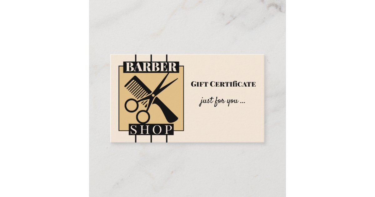 Barber Shop Gift Certificate Template Zazzle Barber Shop Gift Certificate Template Zazzle