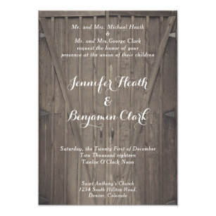 Rustic Barn Door Wedding Invitations | Zazzle.com.au