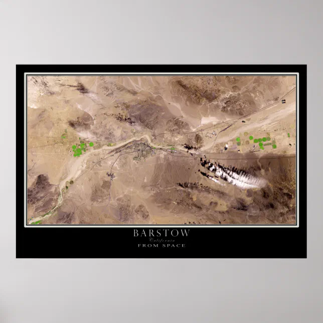 Barstow California From Space Satellite Map Poster | Zazzle