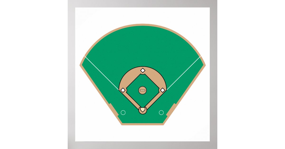baseball diamond field poster | Zazzle