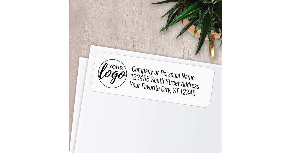 Basic Office Business Logo Address Label Return Address Label | Zazzle