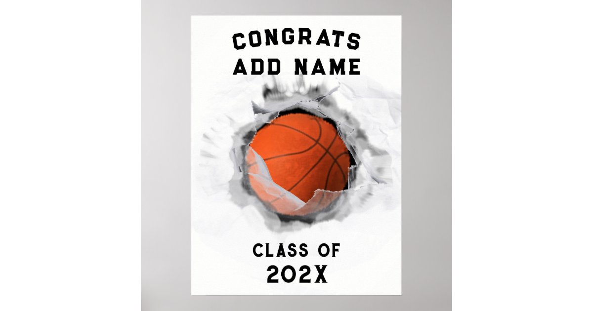 Basketball Graduation 2023 Poster | Zazzle