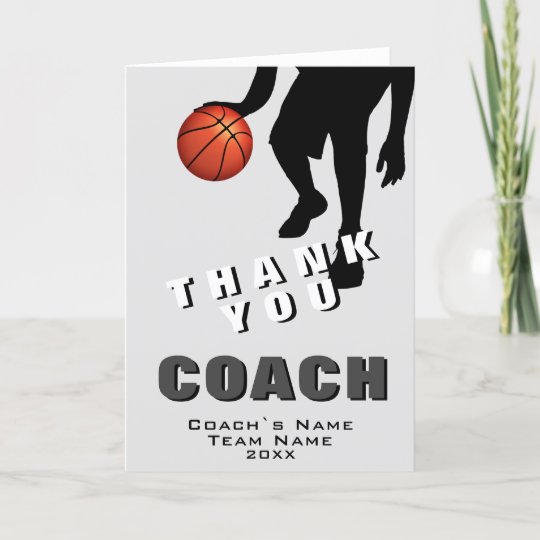 Basketball Player Basketball Coach Thank You Card | Zazzle.com.au