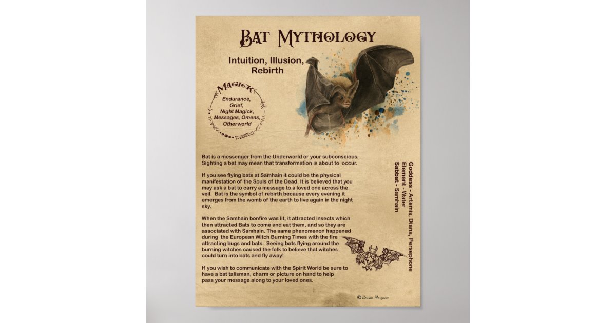 BAT MYTHOLOGY POSTER | Zazzle