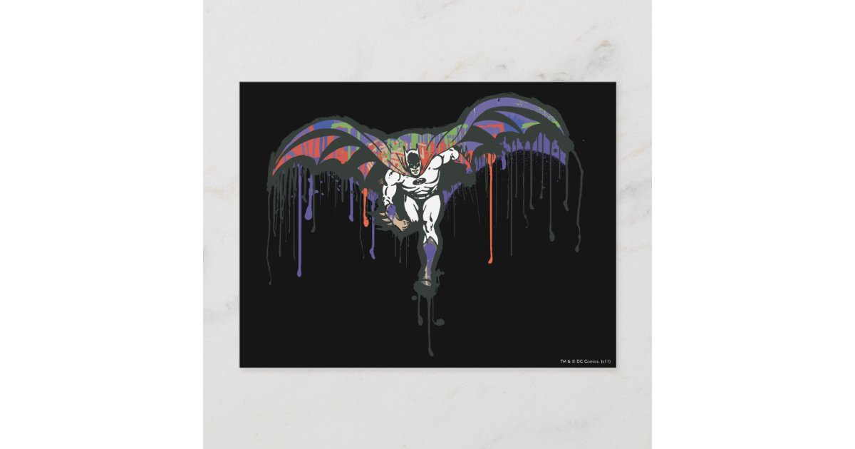 Batman Dash Painted Postcard | Zazzle