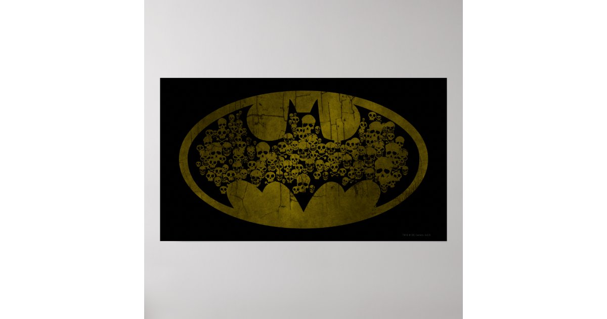 Batman Symbol | Skulls in Bat Logo Poster | Zazzle