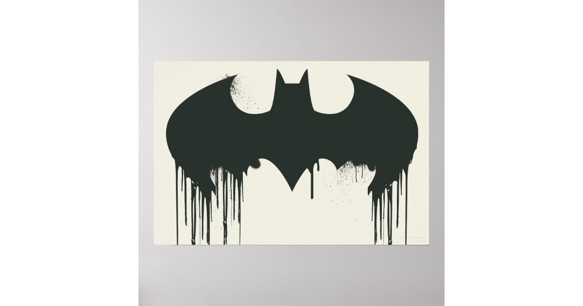 Batman Symbol | Spraypaint Logo Poster | Zazzle