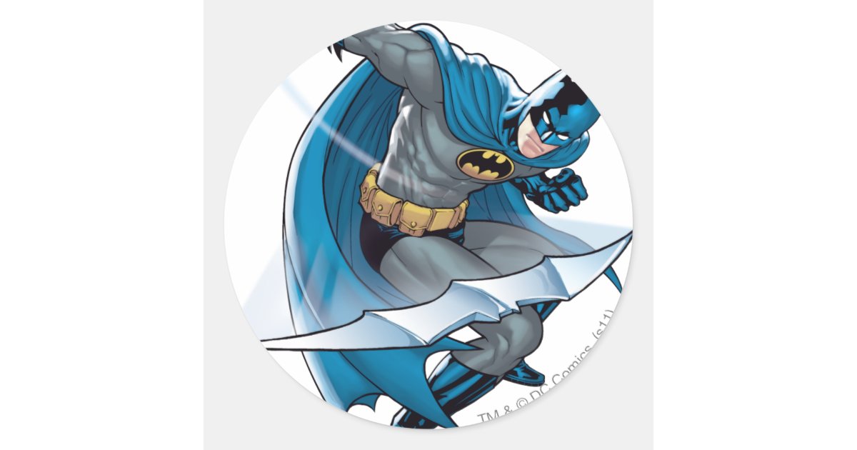 Batman Throwing Star Classic Round Sticker | Zazzle
